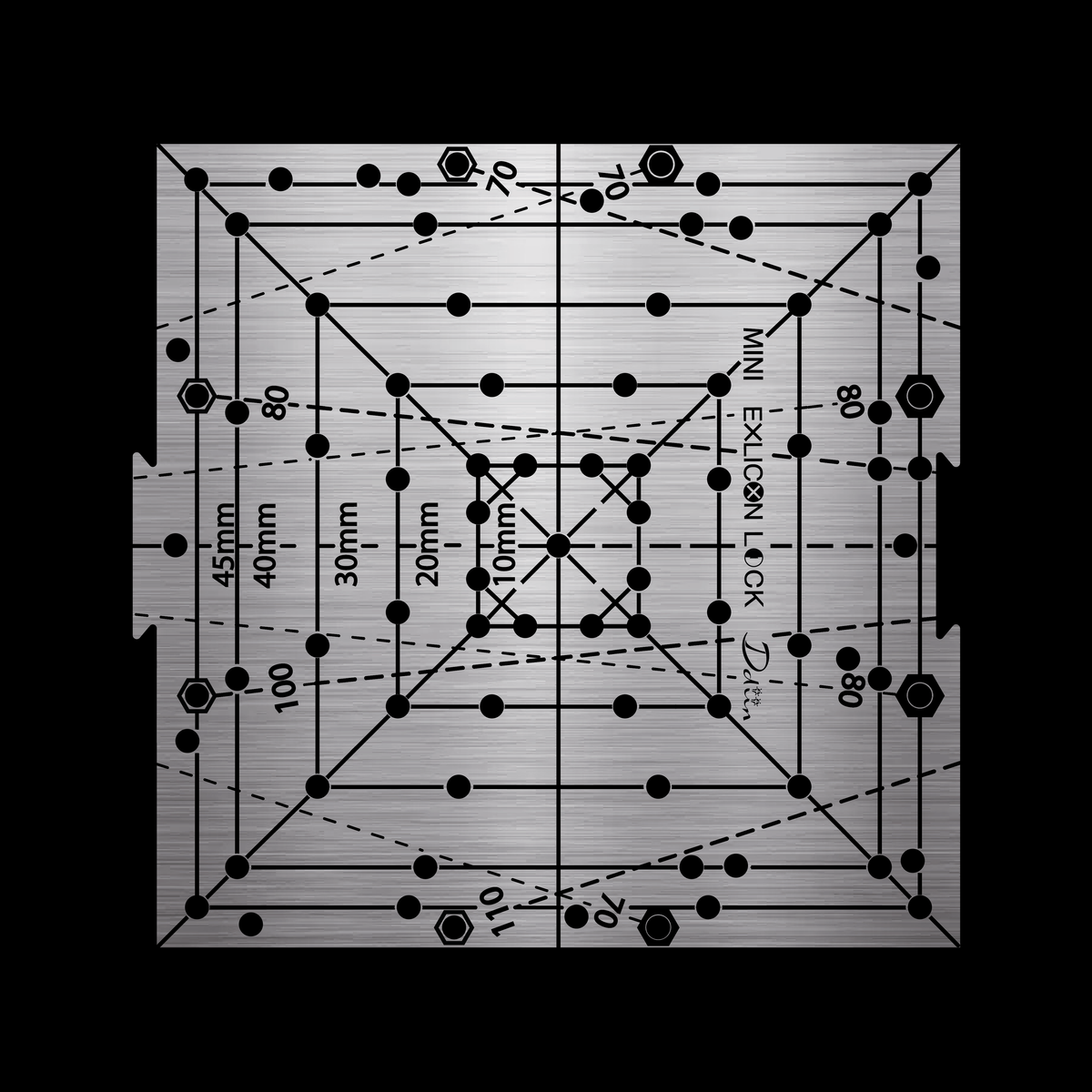 Exlicon Lock Stainless Steel Tool Mini Square Ruler – ddiin