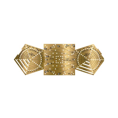 Mini Exlicon Lock Solid Brass Tools Ruler Set – ddiin