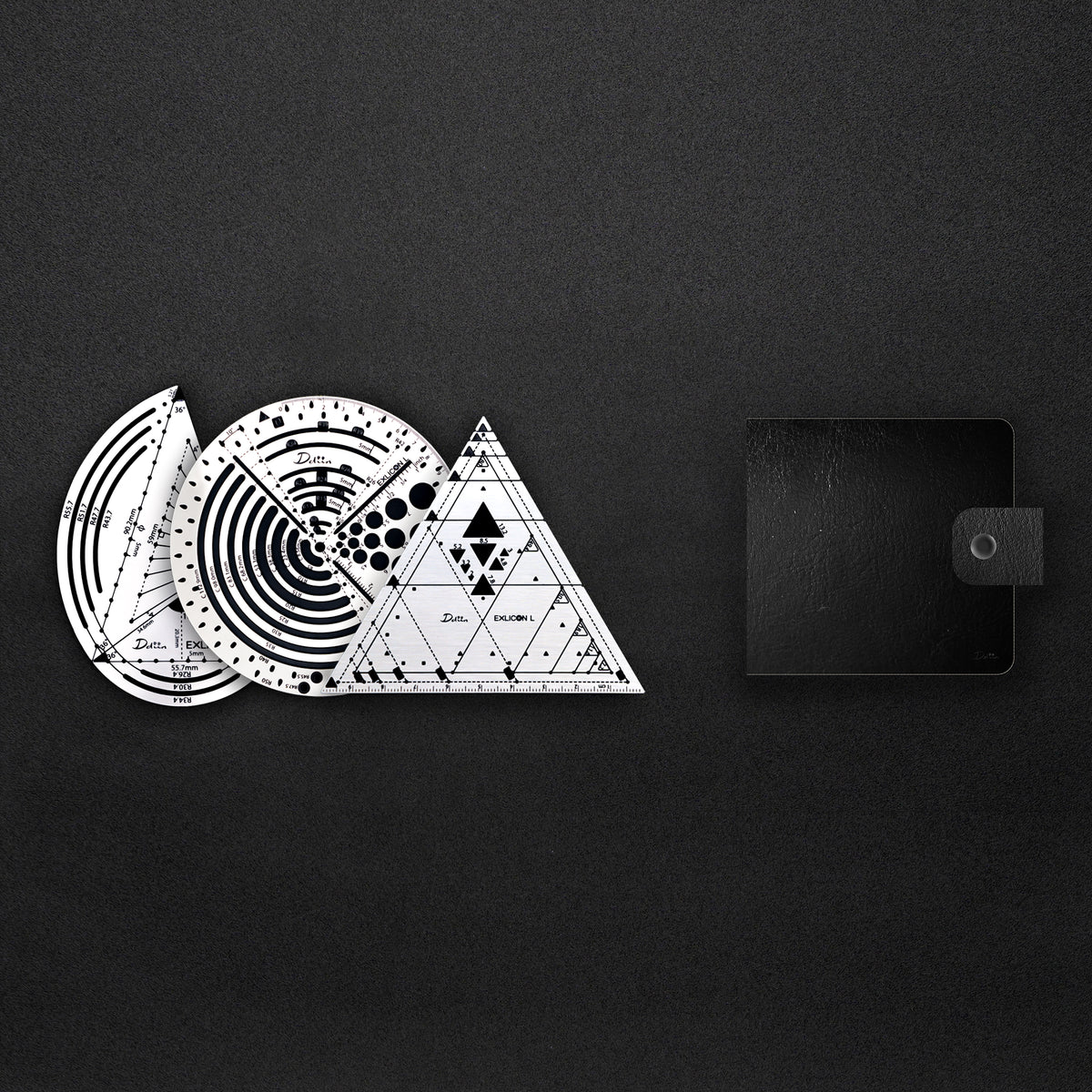 Exlicon L Precision Golden Ratio Tool Set with Leather pouch for Art ...