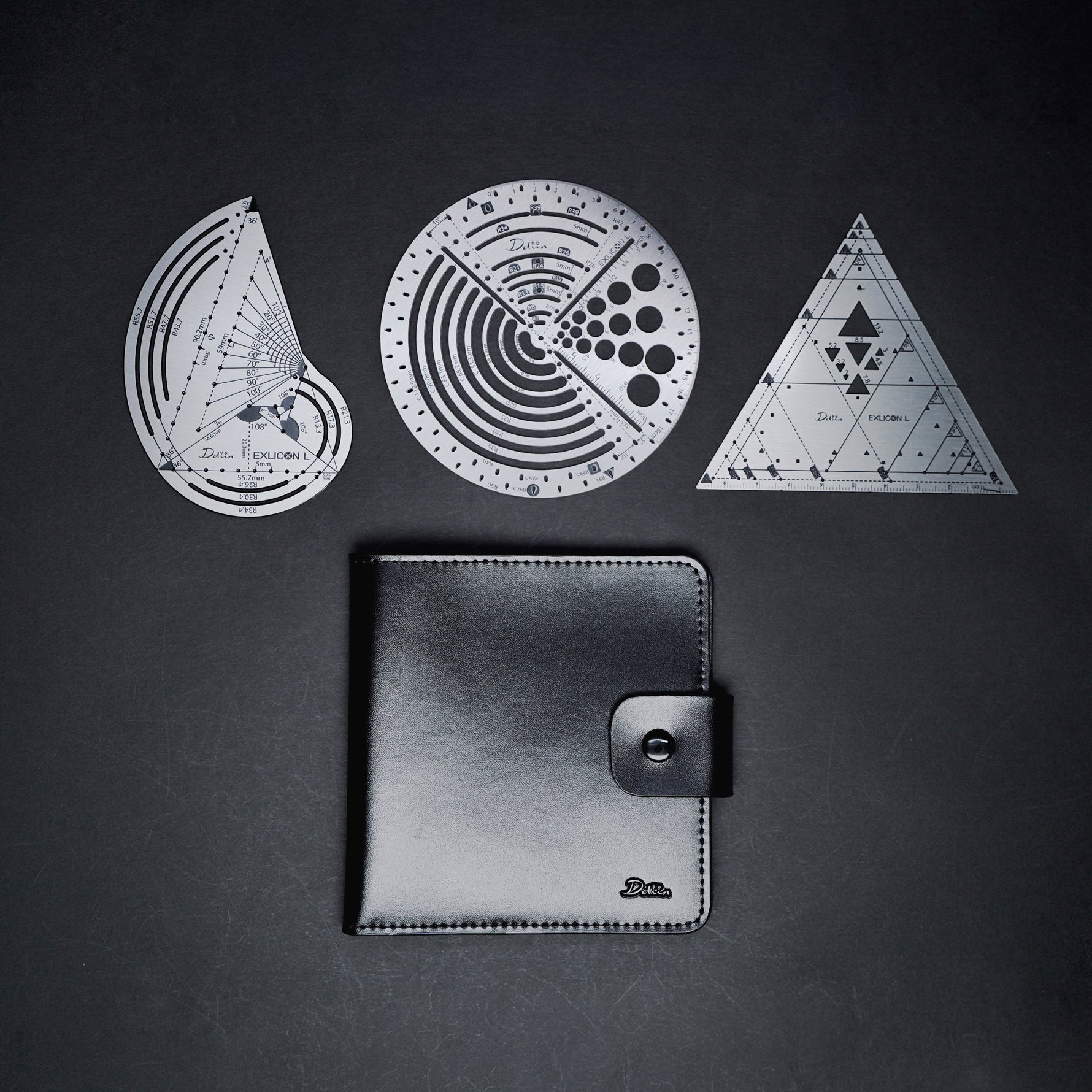 Exlicon L Precision Golden Ratio Tool Set with Leather pouch for Art ...
