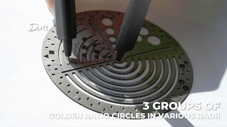 Exlicon L - Perfect Golden Ratio Tool Set for Art, Drafting, and ...